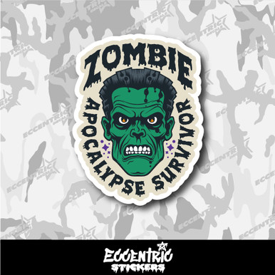 Zombie Apocalypse Survivor Vinyl Sticker - Eccentric Stickers