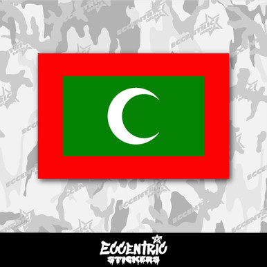 Maldives Flag Vinyl Sticker - Eccentric Stickers