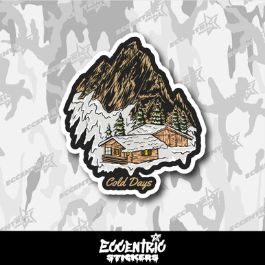 Cold Days Hiking Vinyl Sticker - Eccentric Stickers