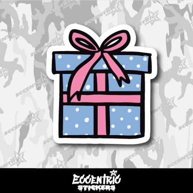 Christmas Gift Vinyl Sticker - Eccentric Stickers