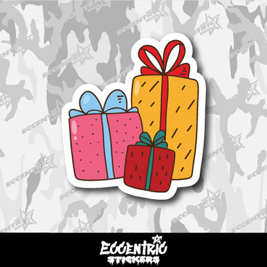 Presents & Gifts Christmas Vinyl Sticker - Eccentric Stickers