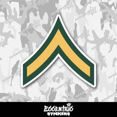 U.S. Army Private Insignia Vinyl Sticker - Eccentric Stickers
