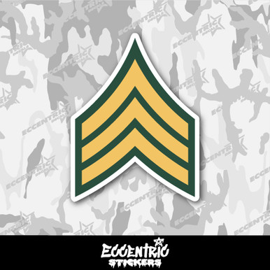 U.S. Army Sergeant Insignia Vinyl Sticker - Eccentric Stickers