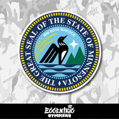 Minnesota State Seal (New) Vinyl Sticker - Eccentric Stickers
