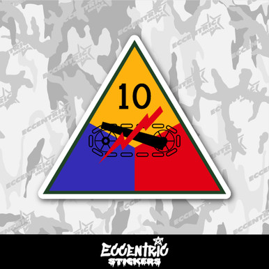 10th Armored Division Vinyl Sticker - Eccentric Stickers