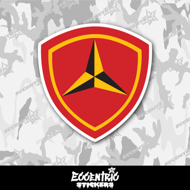 3rd Marine Division Vinyl Sticker - Eccentric Stickers