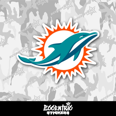 Miami Dolphins Vinyl Sticker - Eccentric Stickers
