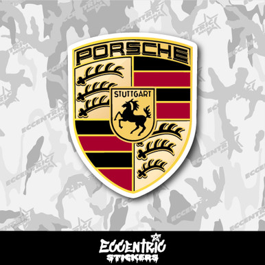 Porsche Emblem Vinyl Sticker - Eccentric Stickers