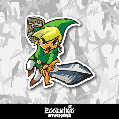 Zelda-Link Vinyl Sticker - Eccentric Stickers