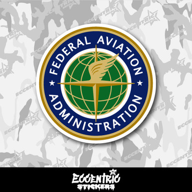 Federal Aviation Administration Vinyl Sticker - Eccentric Stickers