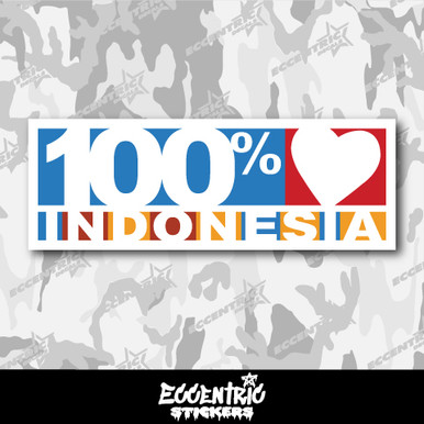 100% Indonesia Vinyl Sticker - Eccentric Stickers