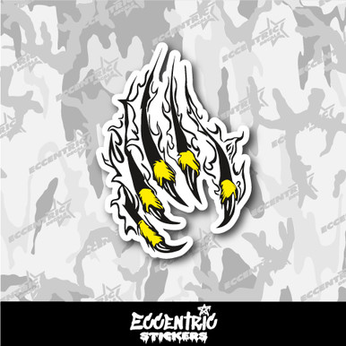 Monster Claw Scratch Vinyl Sticker - Eccentric Stickers