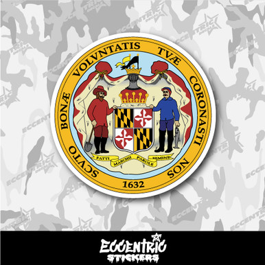 Maryland State Seal Vinyl Sticker - Eccentric Stickers