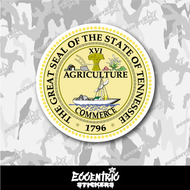 Tennessee State Seal Vinyl Sticker - Eccentric Stickers