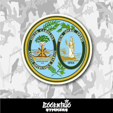South Carolina State Seal Vinyl Sticker - Eccentric Stickers