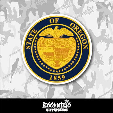 Oregon State Seal Vinyl Sticker - Eccentric Stickers