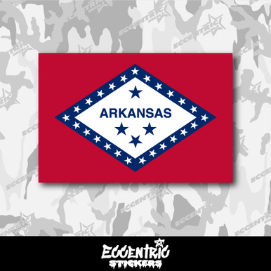 Arkansas State Flag Vinyl Sticker - Eccentric Stickers
