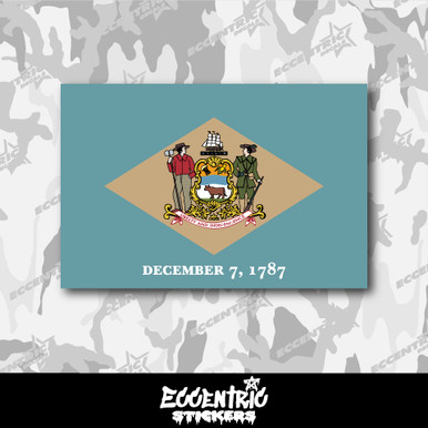 Delaware State Flag Vinyl Sticker - Eccentric Stickers