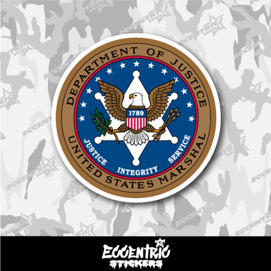 United States Marshals Vinyl Sticker - Eccentric Stickers