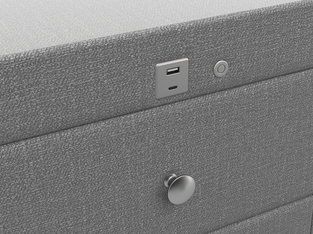 Kuban 3 Drawer USB C Bedside Table Bensons for Beds