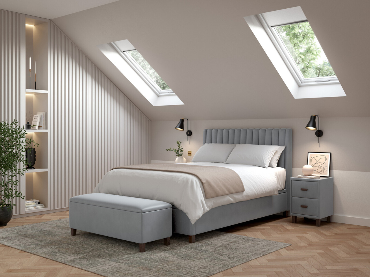 Vienna Trundle Bed Frame White