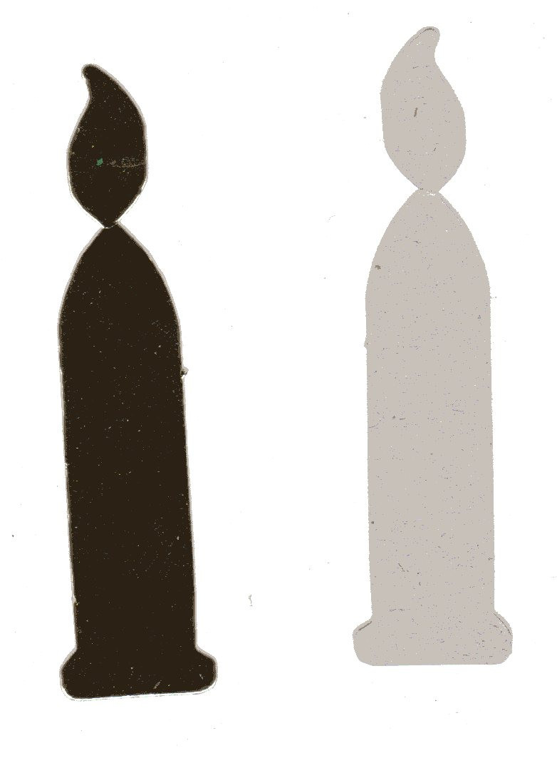 Gold and back gray Candle Cardboard Cut-Outs (20) | at the "Jewish ...