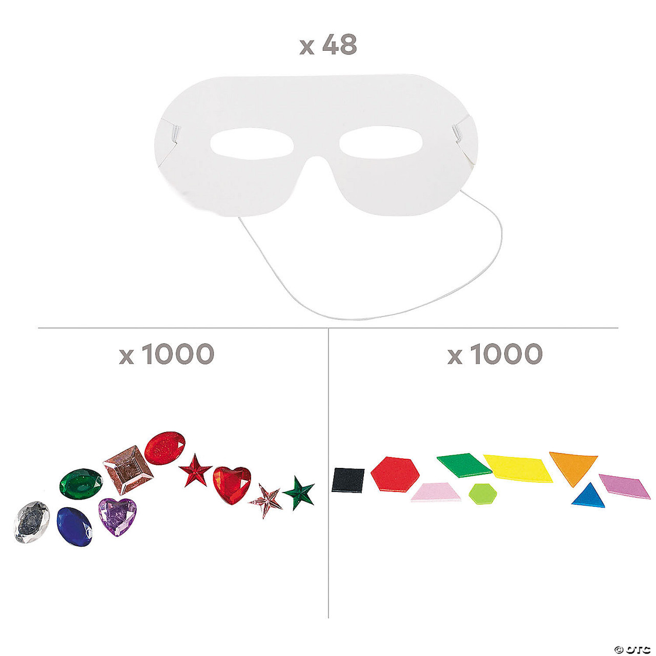 Purim Mask Complete Craft Kit for 48 Children | Buy at the "Jewish ...