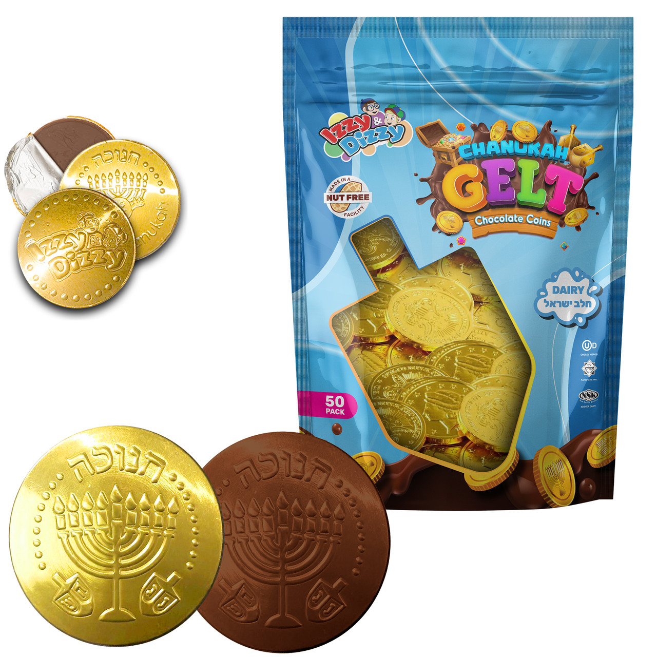 Jewish Chocolate Coins Hanukkah Jewish Holiday Concept With Chocolate