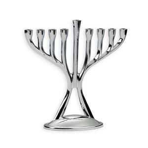 Mini Aluminum Chanukah Menorah | at the "Jewish School Supply Company"
