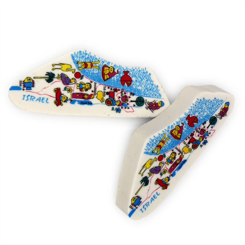 Cartoony Colorful Israel Map Souvenir Eraser by Palphot | 70 year ...