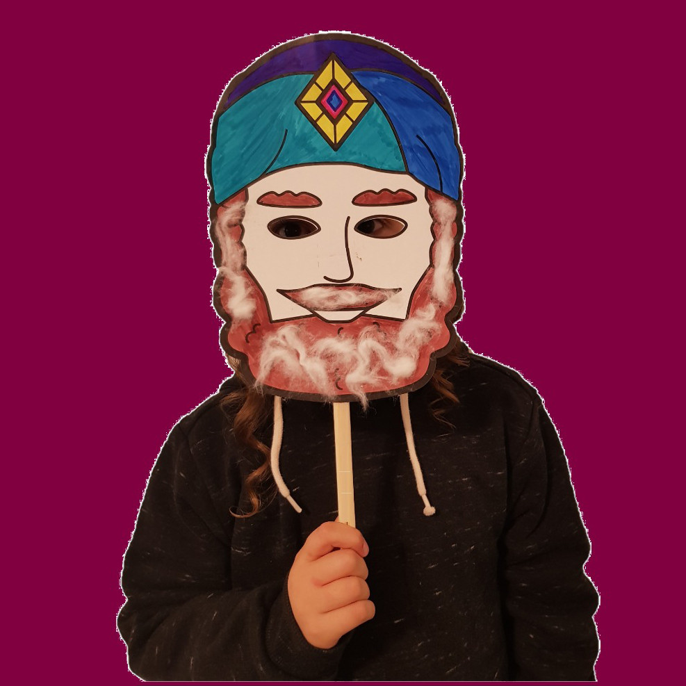 Make-Your-Own Mordechai Purim Mask | Buy at the "Jewish School Supply ...
