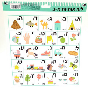 Hebrew Aleph Bet Opening Letters PVC Board | at the 