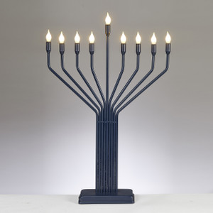 LED Knesset Style Large Display Menorah | Navy Color | Festive Jewish ...