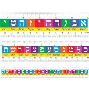 Hebrew Aleph Bet Ruler | Great Pricing at Benny's
