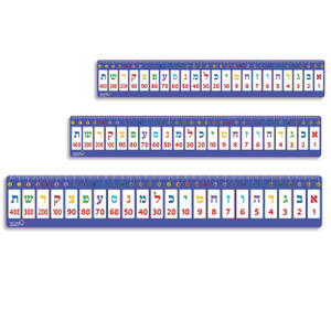 Colorful Gimatria Hebrew Aleph-Bet Rulers | Great Pricing at Benny's