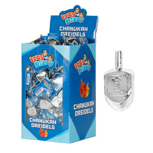 Silver Colored Plastic Dreidels | at the "Jewish School Supply Company"
