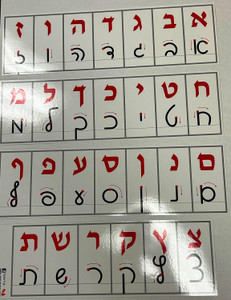Large Hebrew Aleph-Bet Script & Typed Letters Display | Great Pricing ...