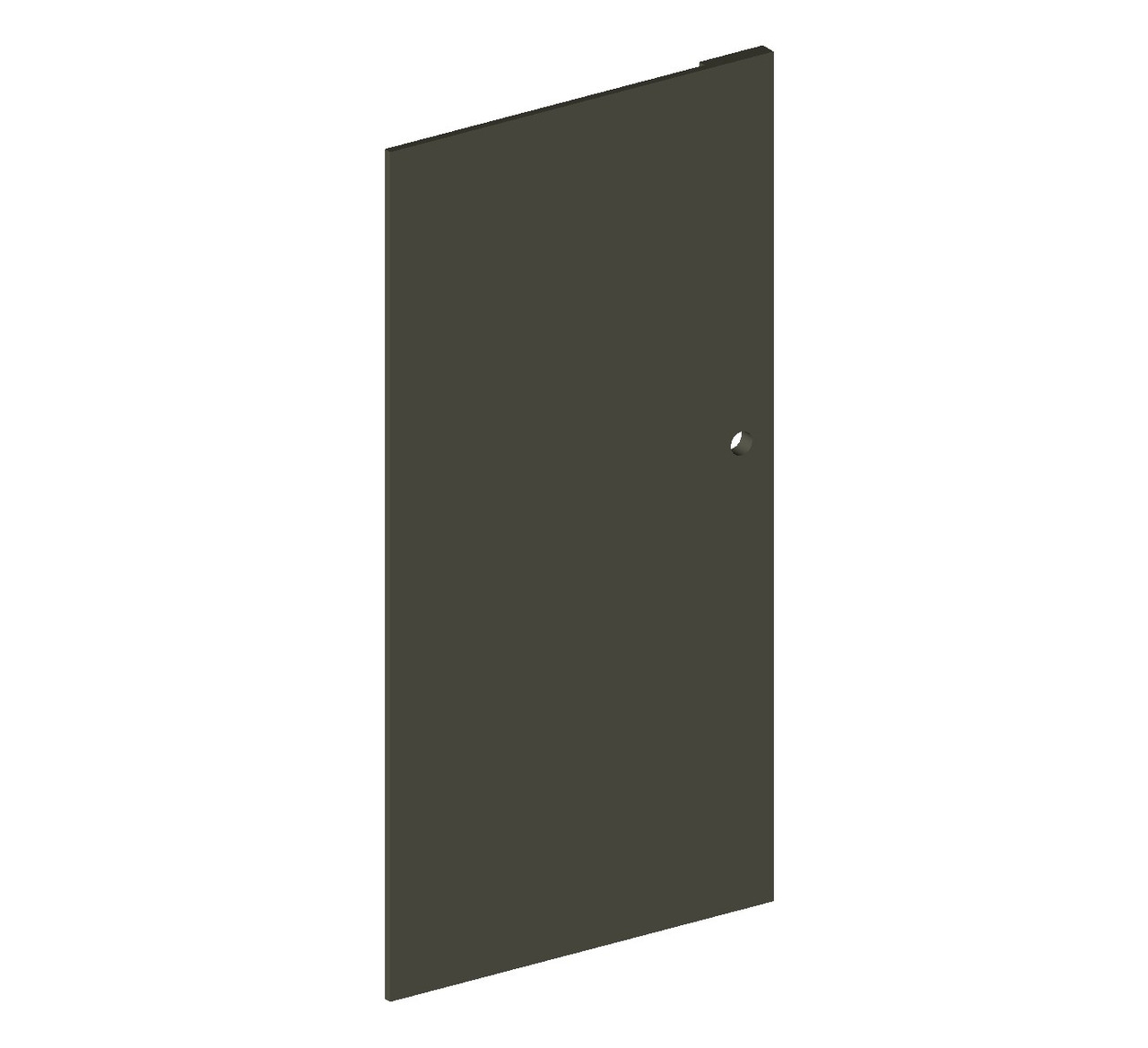 36" x 72" Black Fitting Room Door-Right Handle