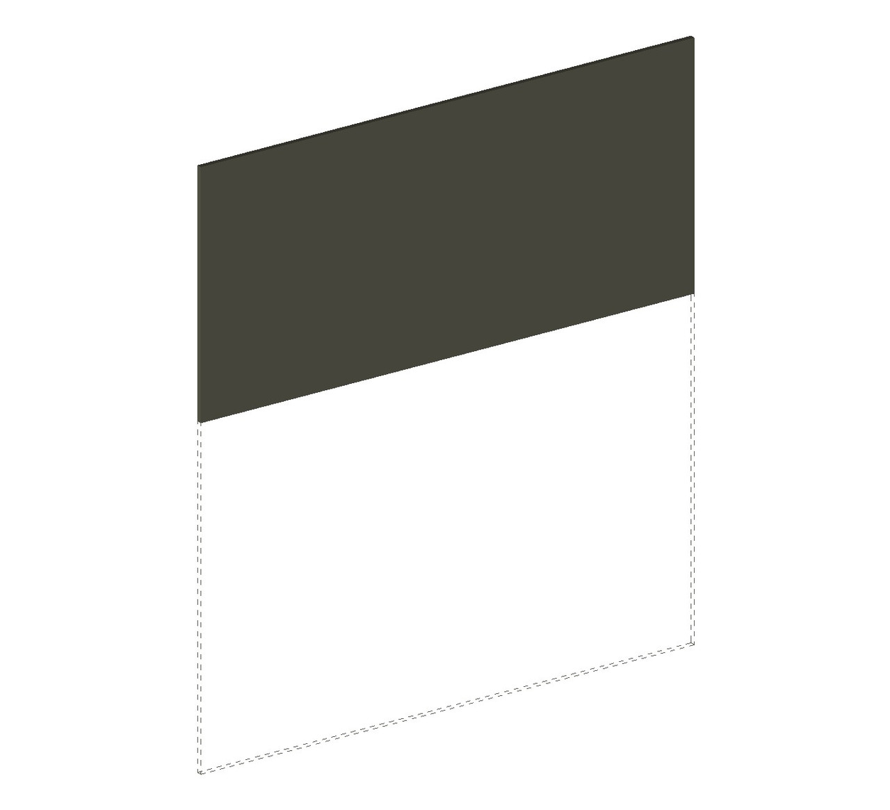 74-3/4" X 35" Antique White Back Panel