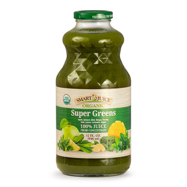 Smart Juice Super Greens 32oz Premium Organic Juice From Concentrate