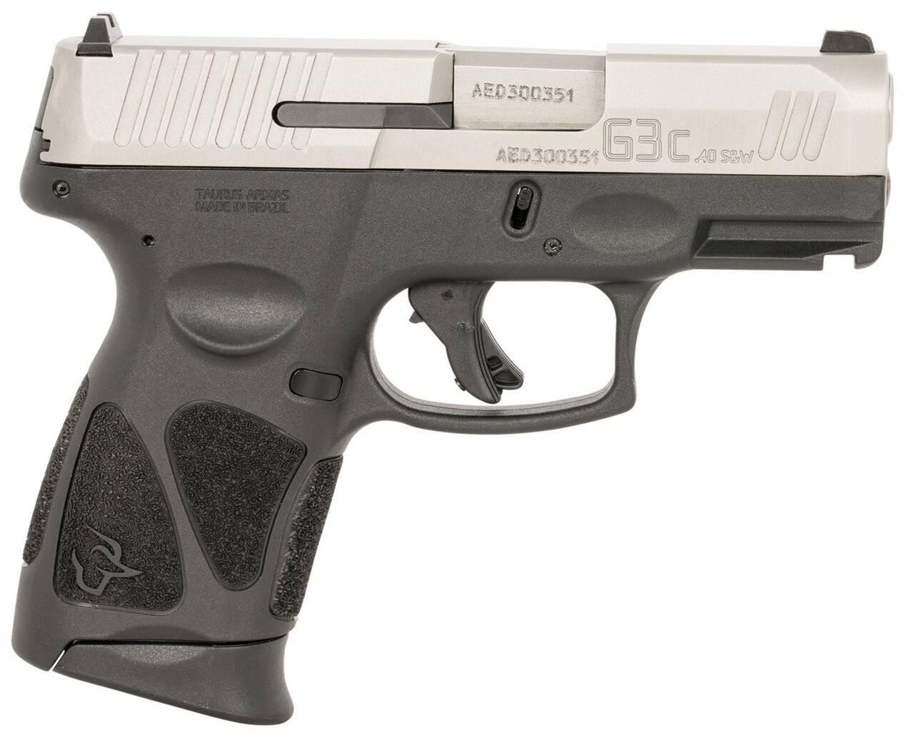 Taurus 1G3C4039 G3C 40 S&W 10+1 (3) 3.26", Matte Stainless Slide, Black ...
