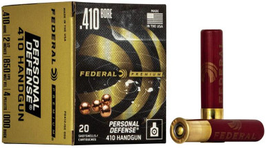 Federal Personal Defense 410 Handgun 410 Bore 000 Buck Shot Size ...