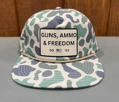 Springhill Outfitters Guns, Ammo & Freedom Patch Camo Rope Hat ...