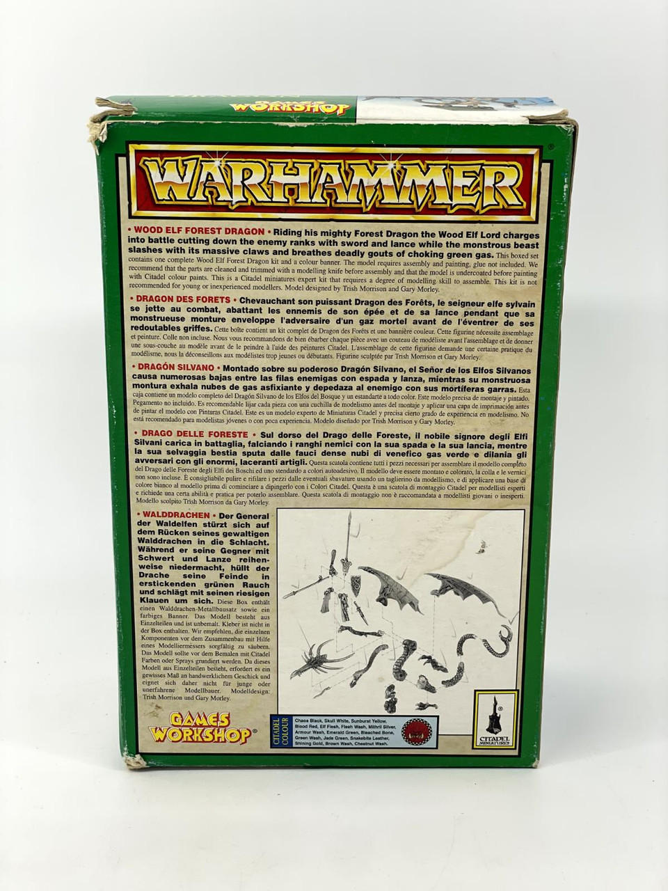 Warhammer Wood Elf Forest Dragon Metal Rare & Complete with Original ...