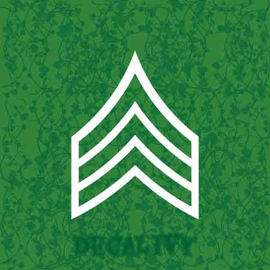 U.S. Army Sergeant Insignia Decal Vinyl Sticker - Decal Ivy
