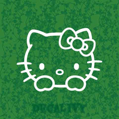 Hello Kitty Peeking Decal Vinyl Sticker - Decal Ivy