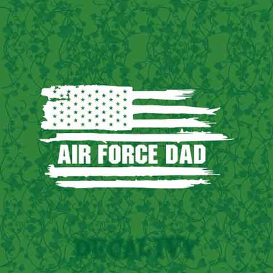 Air Force Dad Weathered Flag Decal Vinyl Sticker - Decal Ivy