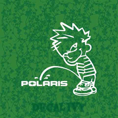 Calvin Peeing On Polaris Decal Vinyl Sticker - Decal Ivy