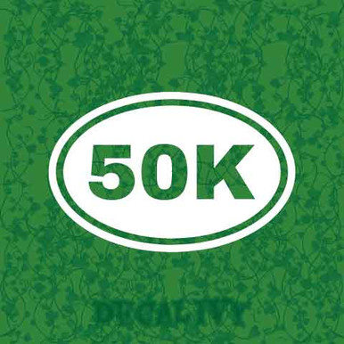 Oval 50K Decal Vinyl Sticker - Decal Ivy