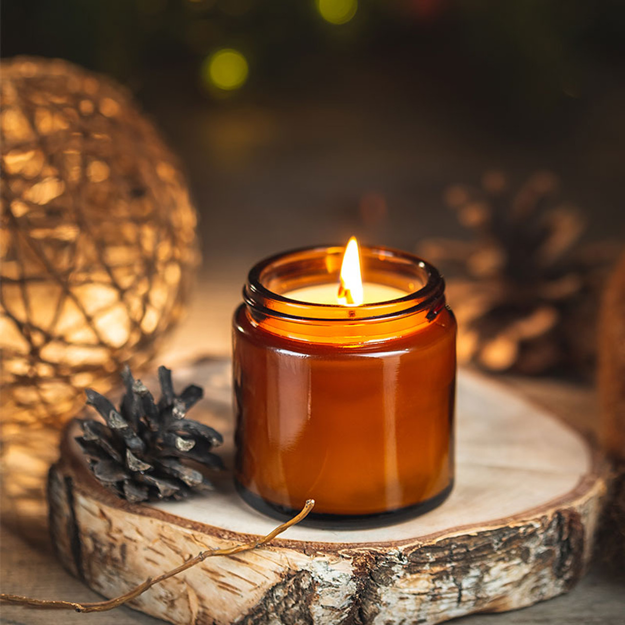 Jar Store 9 Oz Amber Glass Candle Jar